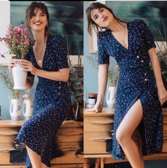 Rouje | Dresses | Rouje Gabin Blue Dress | Poshmark